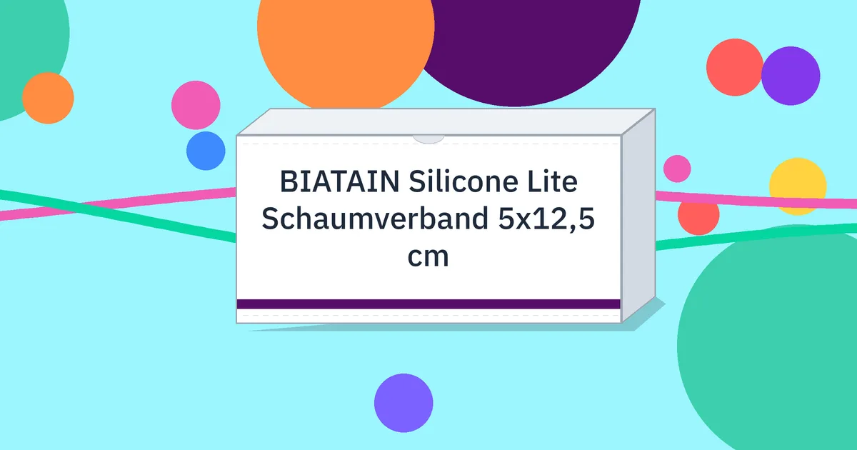Symbolbild: Packung mit der Aufschrift BIATAIN Silicone Lite Schaumverband 5x12,5 cm (PZN 19474781) – Verfügbarkeit und Bezug in Apotheken in Frankfurt am Main