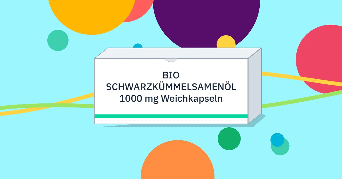 Symbolbild: Packung mit der Aufschrift BIO SCHWARZKÜMMELSAMENÖL 1000 mg Weichkapseln (PZN 20610433) – Verfügbarkeit und Bezug in Apotheken in Frankfurt am Main