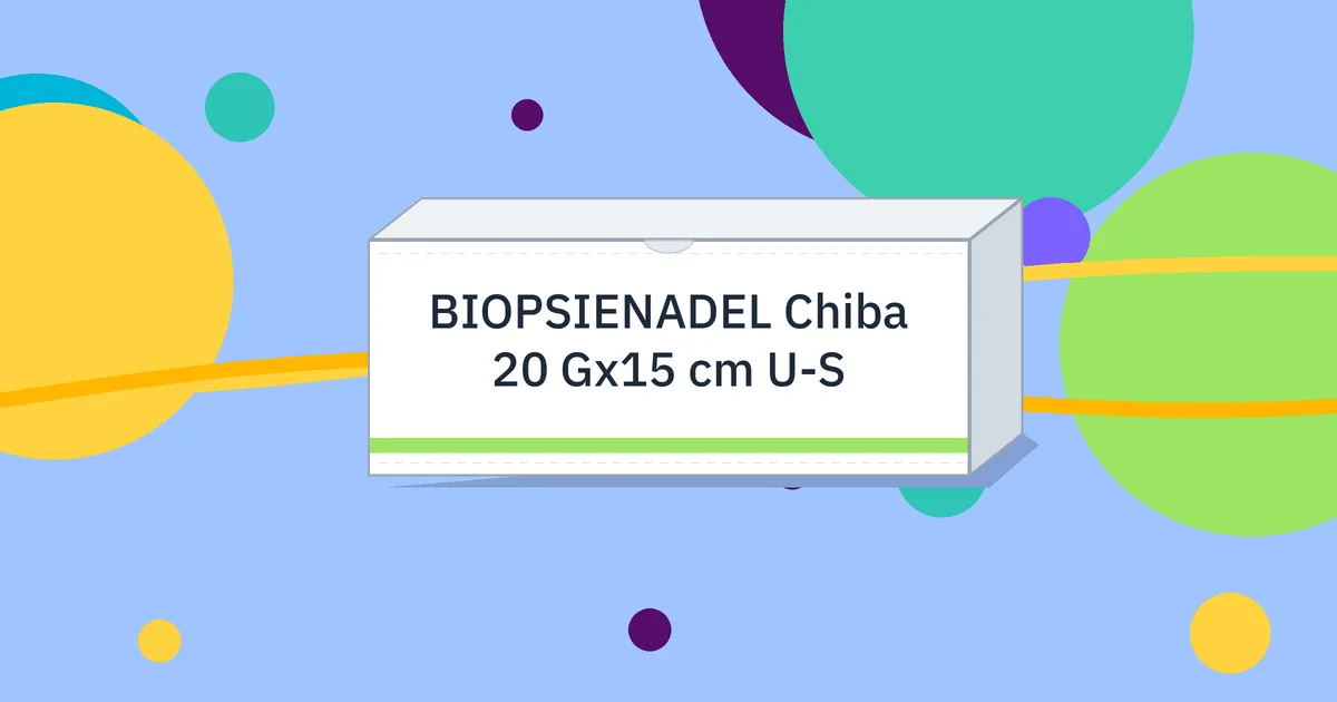 Symbolbild: Packung mit der Aufschrift BIOPSIENADEL Chiba 20 Gx15 cm U-S (PZN 06771448) – Verfügbarkeit und Bezug in Apotheken in Frankfurt am Main