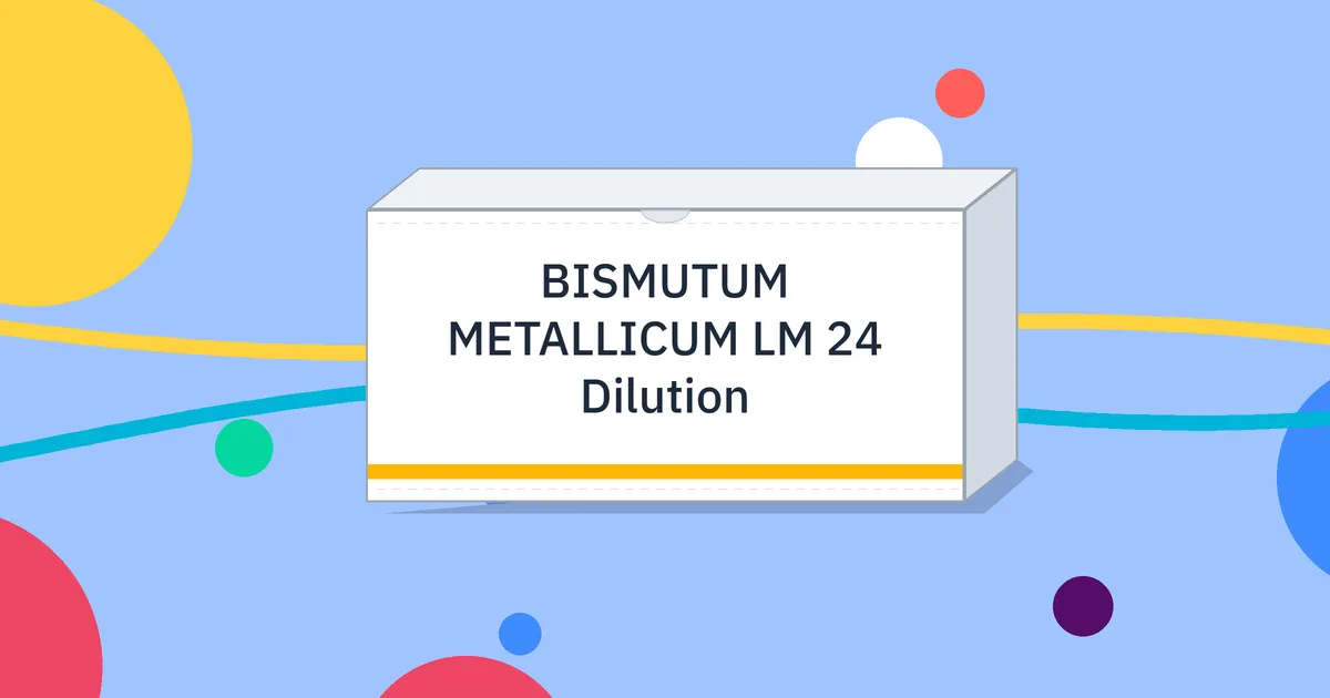 Symbolbild: Packung mit der Aufschrift BISMUTUM METALLICUM LM 24 Dilution (PZN 12794896) – Verfügbarkeit und Bezug in Apotheken in Frankfurt am Main