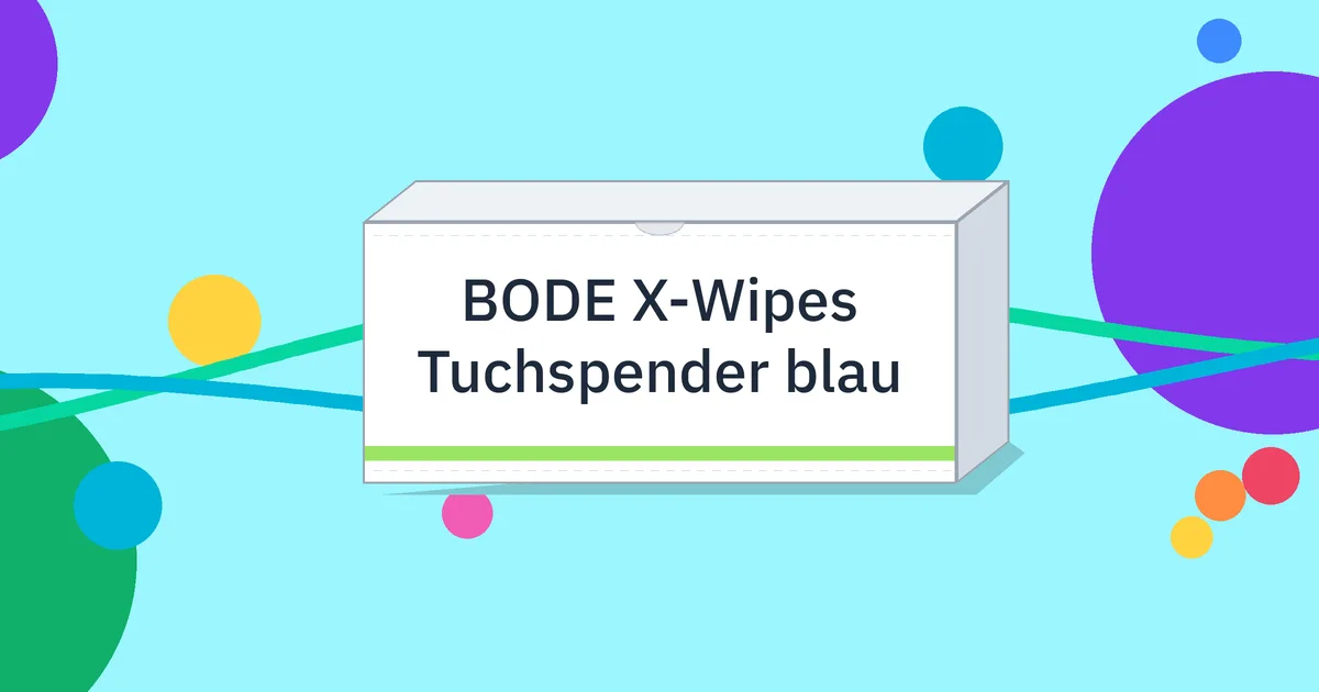 Symbolbild: Packung mit der Aufschrift BODE X-Wipes Tuchspender blau (PZN 14441995) – Verfügbarkeit und Bezug in Apotheken in Frankfurt am Main