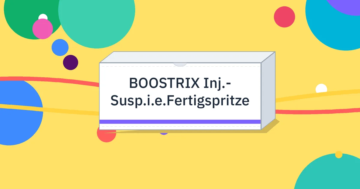 Symbolbild: Packung mit der Aufschrift BOOSTRIX Inj.-Susp.i.e.Fertigspritze (PZN 16774867) – Verfügbarkeit und Bezug in Apotheken in Frankfurt am Main