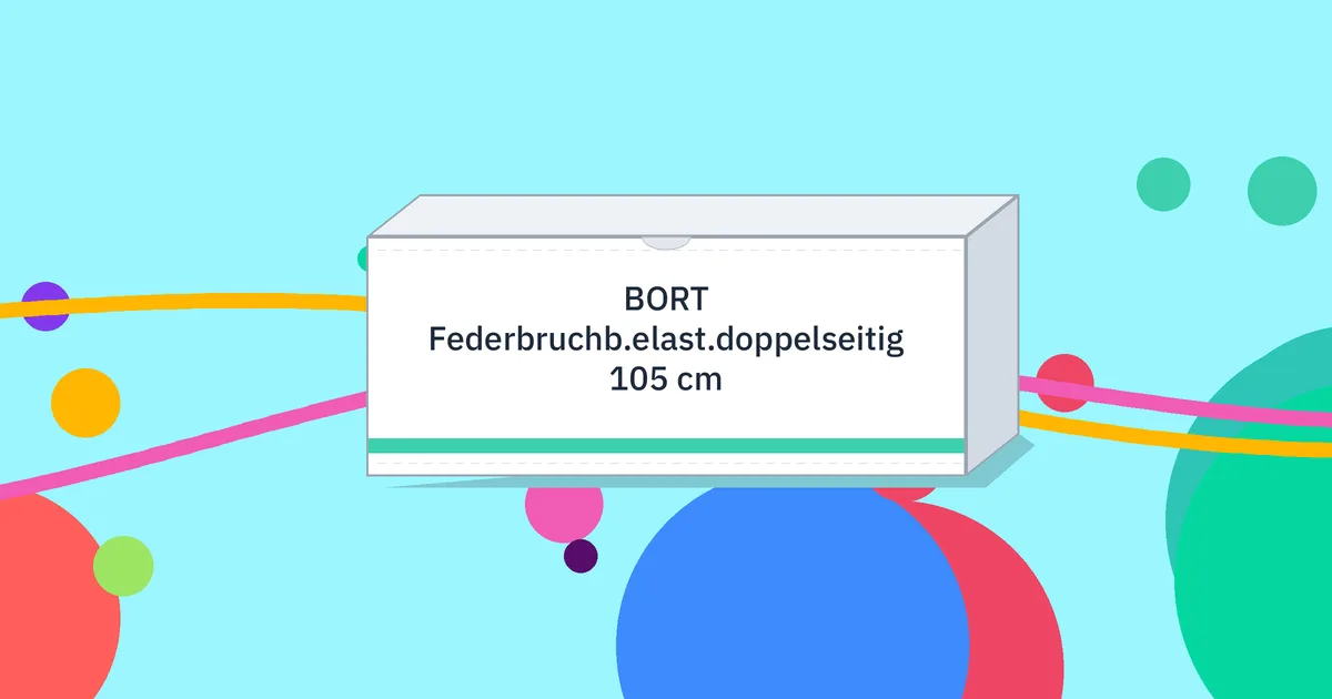 Symbolbild: Packung mit der Aufschrift BORT Federbruchb.elast.doppelseitig 105 cm (PZN 07195952) – Verfügbarkeit und Bezug in Apotheken in Frankfurt am Main