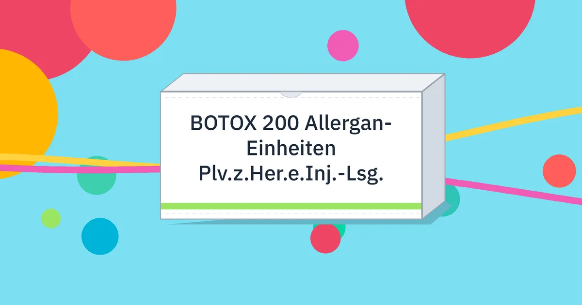 Symbolbild: Packung mit der Aufschrift BOTOX 200 Allergan-Einheiten Plv.z.Her.e.Inj.-Lsg. (PZN 16397206) – Verfügbarkeit und Bezug in Apotheken in Frankfurt am Main