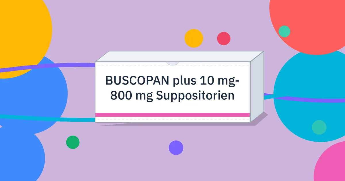 Symbolbild: Packung mit der Aufschrift BUSCOPAN plus 10 mg-800 mg Suppositorien (PZN 07134293) – Verfügbarkeit und Bezug in Apotheken in Frankfurt am Main