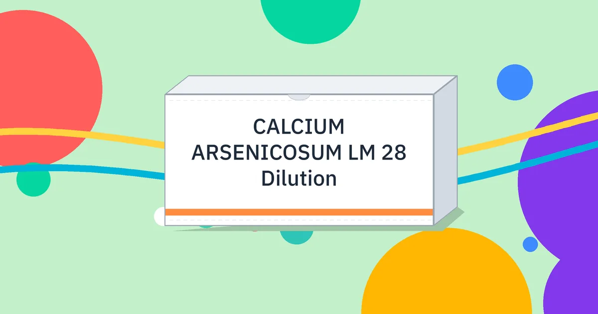 Symbolbild: Packung mit der Aufschrift CALCIUM ARSENICOSUM LM 28 Dilution (PZN 12800183) – Verfügbarkeit und Bezug in Apotheken in Frankfurt am Main