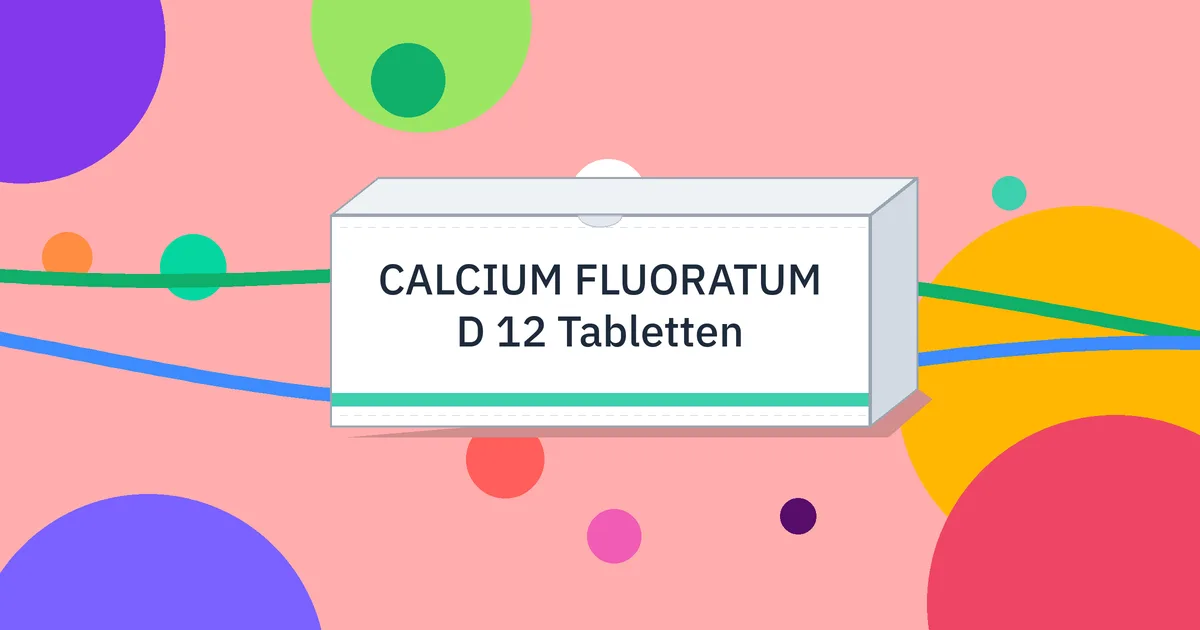 Symbolbild: Packung mit der Aufschrift CALCIUM FLUORATUM D 12 Tabletten (PZN 01762344) – Verfügbarkeit und Bezug in Apotheken in Frankfurt am Main
