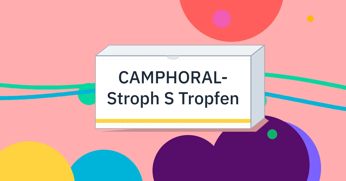 Symbolbild: Packung mit der Aufschrift CAMPHORAL-Stroph S Tropfen (PZN 20019125) – Verfügbarkeit und Bezug in Apotheken in Frankfurt am Main