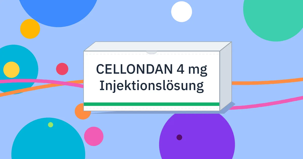 Symbolbild: Packung mit der Aufschrift CELLONDAN 4 mg Injektionslösung (PZN 04890491) – Verfügbarkeit und Bezug in Apotheken in Frankfurt am Main