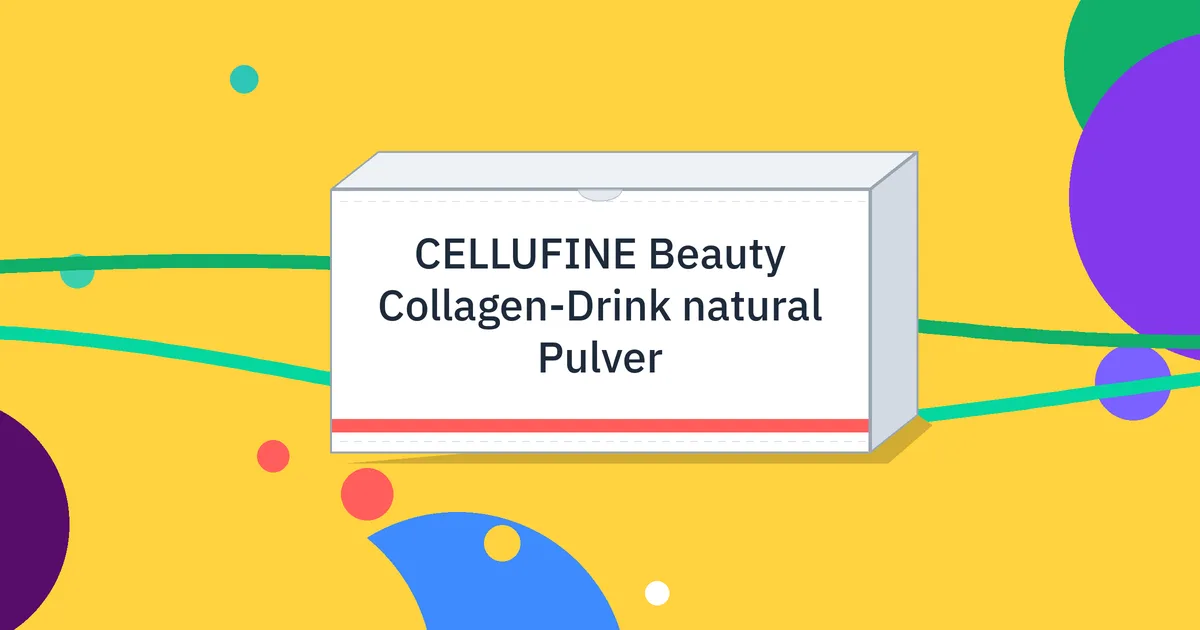 Symbolbild: Packung mit der Aufschrift CELLUFINE Beauty Collagen-Drink natural Pulver (PZN 15656516) – Verfügbarkeit und Bezug in Apotheken in Frankfurt am Main
