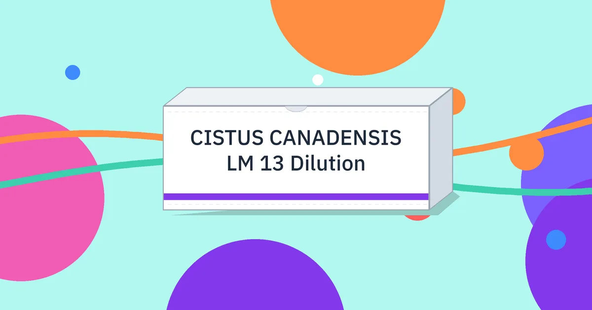 Symbolbild: Packung mit der Aufschrift CISTUS CANADENSIS LM 13 Dilution (PZN 12821311) – Verfügbarkeit und Bezug in Apotheken in Frankfurt am Main