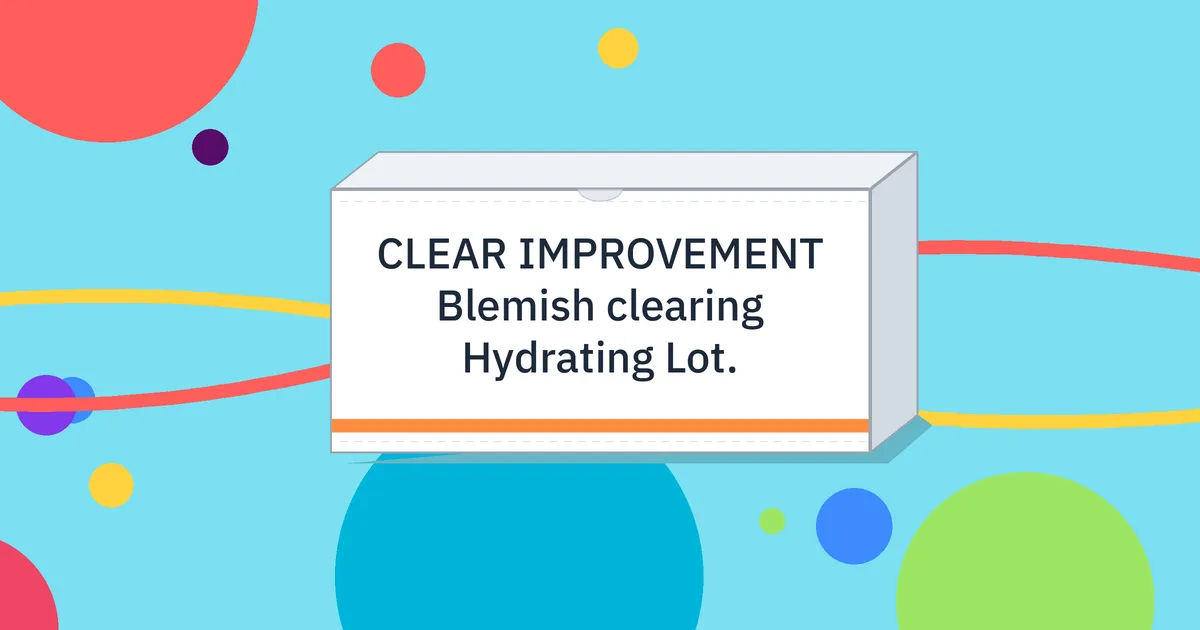 Symbolbild: Packung mit der Aufschrift CLEAR IMPROVEMENT Blemish clearing Hydrating Lot. (PZN 19345084) – Verfügbarkeit und Bezug in Apotheken in Frankfurt am Main