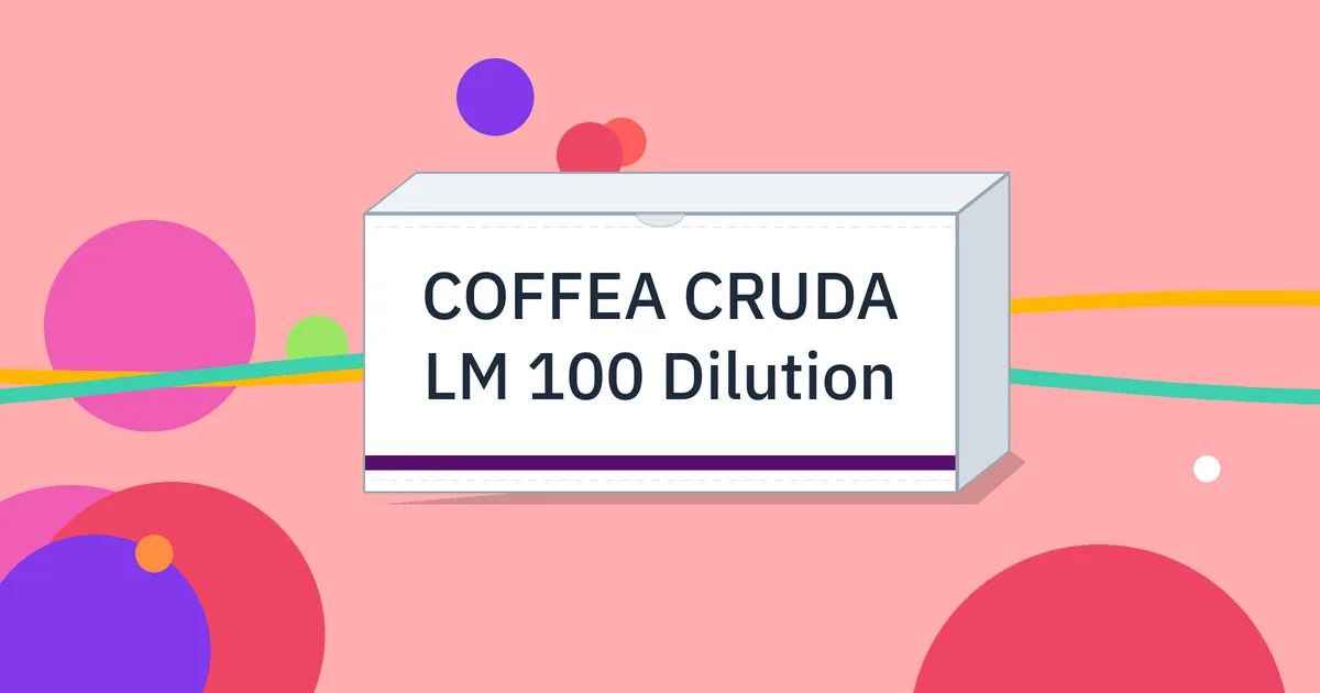 Symbolbild: Packung mit der Aufschrift COFFEA CRUDA LM 100 Dilution (PZN 12831108) – Verfügbarkeit und Bezug in Apotheken in Frankfurt am Main