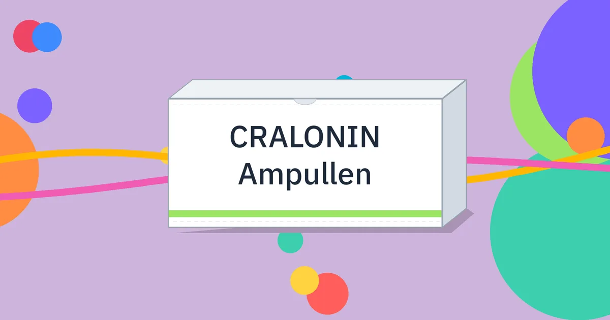 Symbolbild: Packung mit der Aufschrift CRALONIN Ampullen (PZN 00245954) – Verfügbarkeit und Bezug in Apotheken in Frankfurt am Main