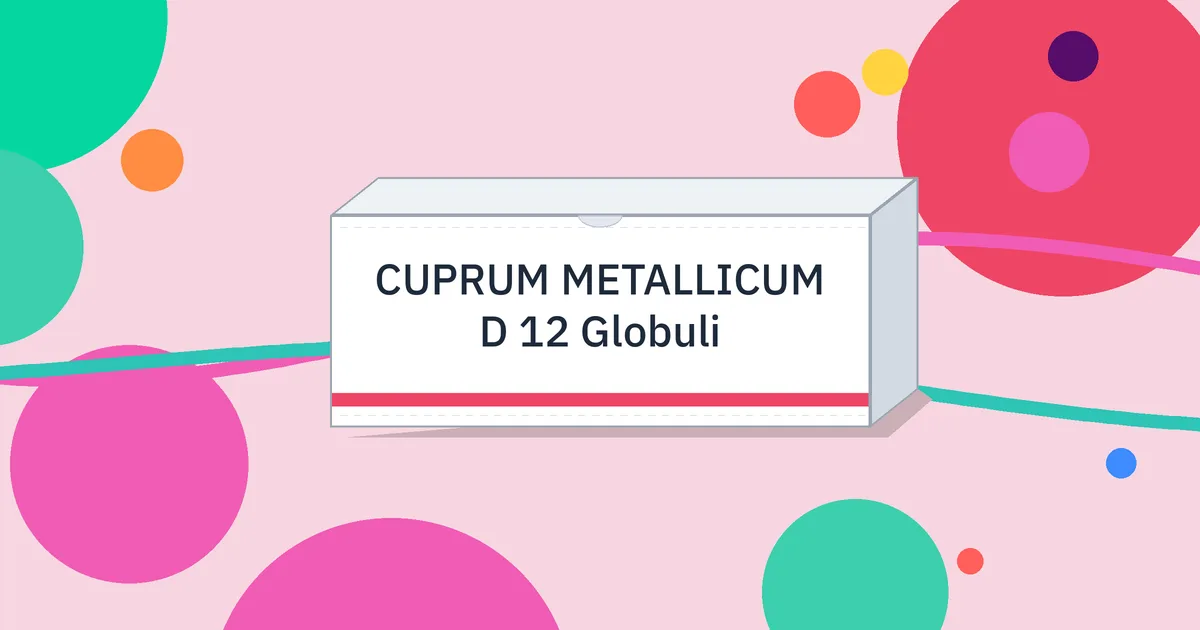 Symbolbild: Packung mit der Aufschrift CUPRUM METALLICUM D 12 Globuli (PZN 02897721) – Verfügbarkeit und Bezug in Apotheken in Frankfurt am Main