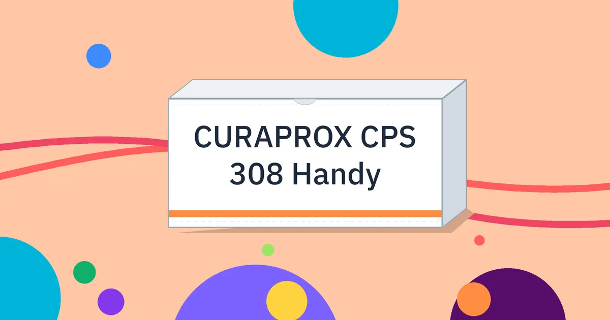 Symbolbild: Packung mit der Aufschrift CURAPROX CPS 308 Handy (PZN 02334716) – Verfügbarkeit und Bezug in Apotheken in Frankfurt am Main