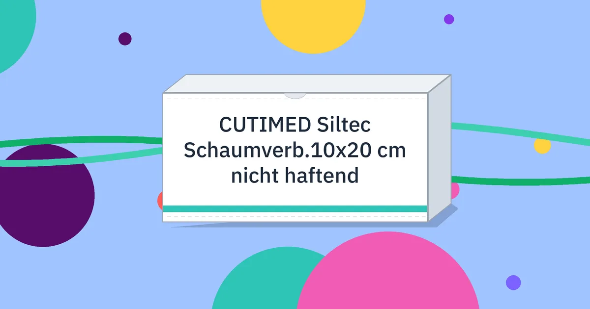 Symbolbild: Packung mit der Aufschrift CUTIMED Siltec Schaumverb.10x20 cm nicht haftend (PZN 15886995) – Verfügbarkeit und Bezug in Apotheken in Frankfurt am Main