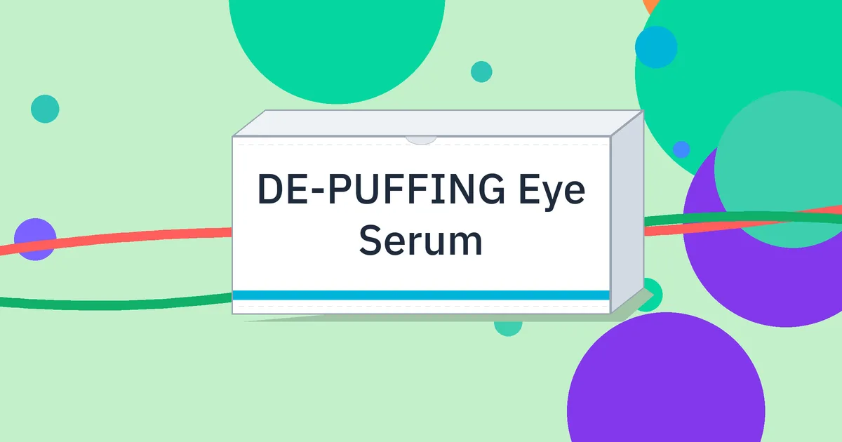 Symbolbild: Packung mit der Aufschrift DE-PUFFING Eye Serum (PZN 18804957) – Verfügbarkeit und Bezug in Apotheken in Frankfurt am Main