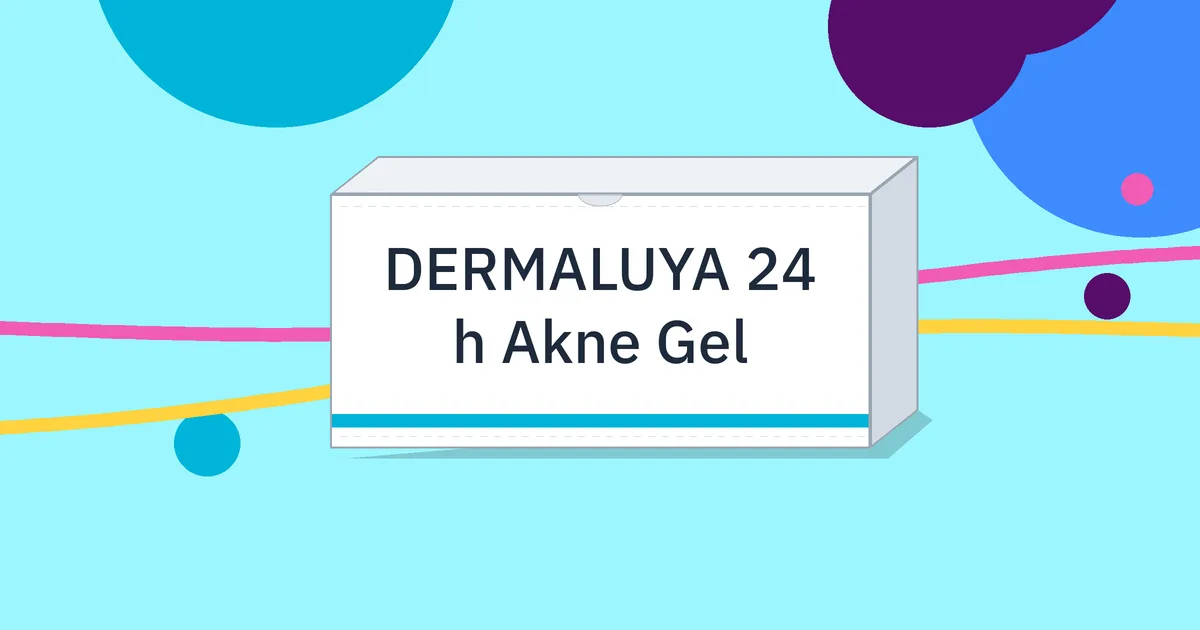 Symbolbild: Packung mit der Aufschrift DERMALUYA 24 h Akne Gel (PZN 16350593) – Verfügbarkeit und Bezug in Apotheken in Frankfurt am Main