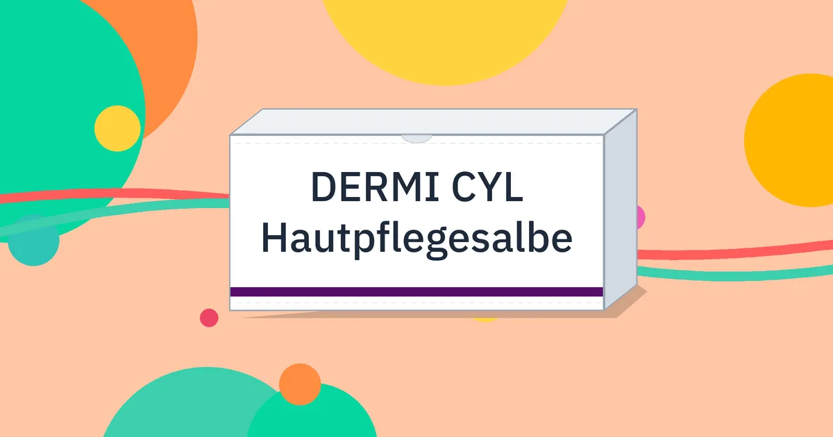 Symbolbild: Packung mit der Aufschrift DERMI CYL Hautpflegesalbe (PZN 04165092) – Verfügbarkeit und Bezug in Apotheken in Frankfurt am Main
