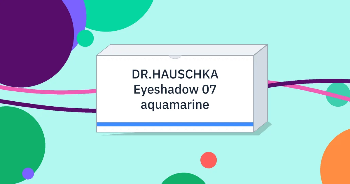 Symbolbild: Packung mit der Aufschrift DR.HAUSCHKA Eyeshadow 07 aquamarine (PZN 18651442) – Verfügbarkeit und Bezug in Apotheken in Frankfurt am Main