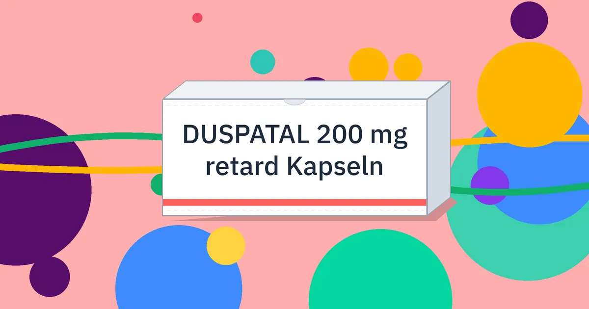 Symbolbild: Packung mit der Aufschrift DUSPATAL 200 mg retard Kapseln (PZN 00790812) – Verfügbarkeit und Bezug in Apotheken in Frankfurt am Main