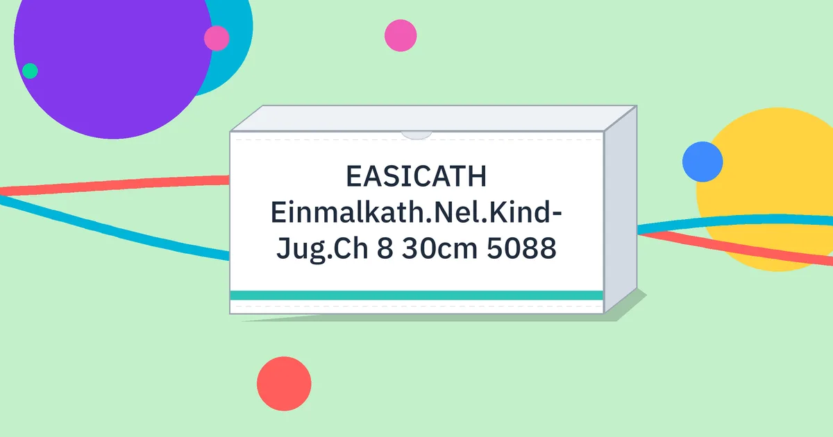 Symbolbild: Packung mit der Aufschrift EASICATH Einmalkath.Nel.Kind-Jug.Ch 8 30cm 5088 (PZN 00599149) – Verfügbarkeit und Bezug in Apotheken in Frankfurt am Main