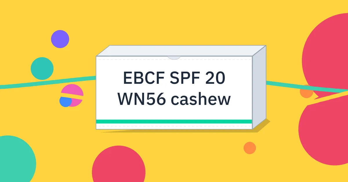 Symbolbild: Packung mit der Aufschrift EBCF SPF 20 WN56 cashew (PZN 18895262) – Verfügbarkeit und Bezug in Apotheken in Frankfurt am Main