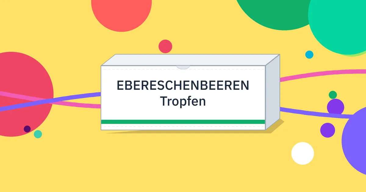 Symbolbild: Packung mit der Aufschrift EBERESCHENBEEREN Tropfen (PZN 11602251) – Verfügbarkeit und Bezug in Apotheken in Frankfurt am Main
