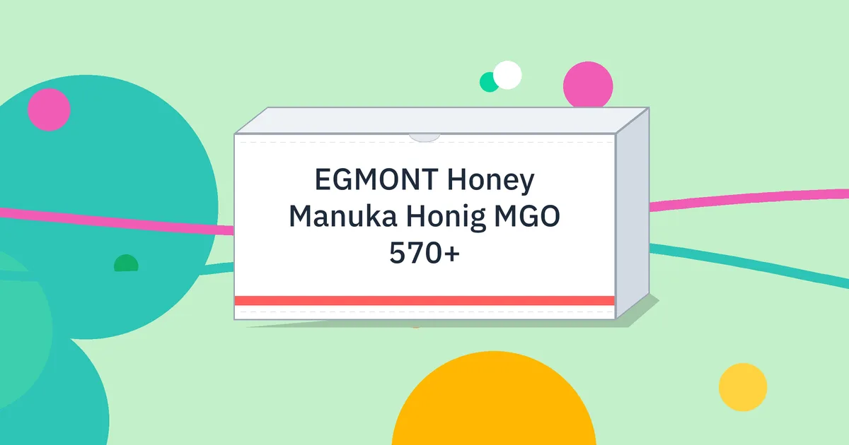 Symbolbild: Packung mit der Aufschrift EGMONT Honey Manuka Honig MGO 570+ (PZN 17850398) – Verfügbarkeit und Bezug in Apotheken in Frankfurt am Main