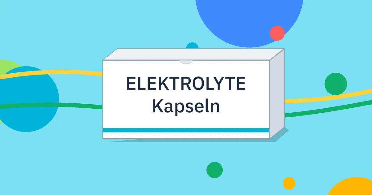 Symbolbild: Packung mit der Aufschrift ELEKTROLYTE Kapseln (PZN 15734469) – Verfügbarkeit und Bezug in Apotheken in Frankfurt am Main