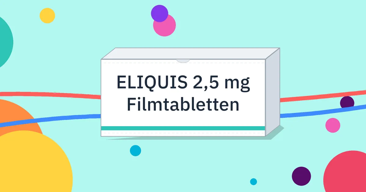Symbolbild: Packung mit der Aufschrift ELIQUIS 2,5 mg Filmtabletten (PZN 17669411) – Verfügbarkeit und Bezug in Apotheken in Frankfurt am Main