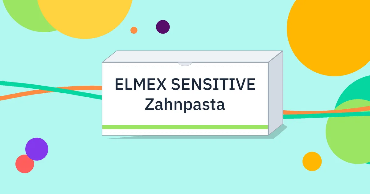 Symbolbild: Packung mit der Aufschrift ELMEX SENSITIVE Zahnpasta (PZN 06414091) – Verfügbarkeit und Bezug in Apotheken in Frankfurt am Main