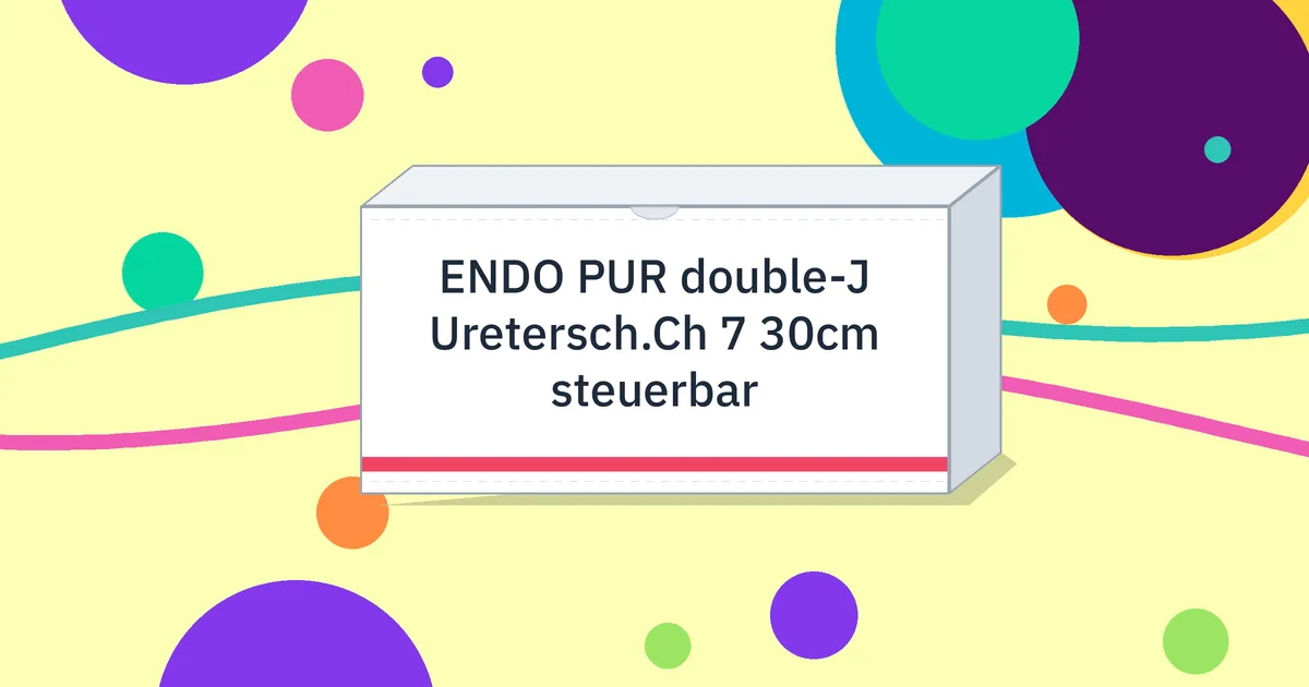Symbolbild: Packung mit der Aufschrift ENDO PUR double-J Uretersch.Ch 7 30cm steuerbar (PZN 00438239) – Verfügbarkeit und Bezug in Apotheken in Frankfurt am Main