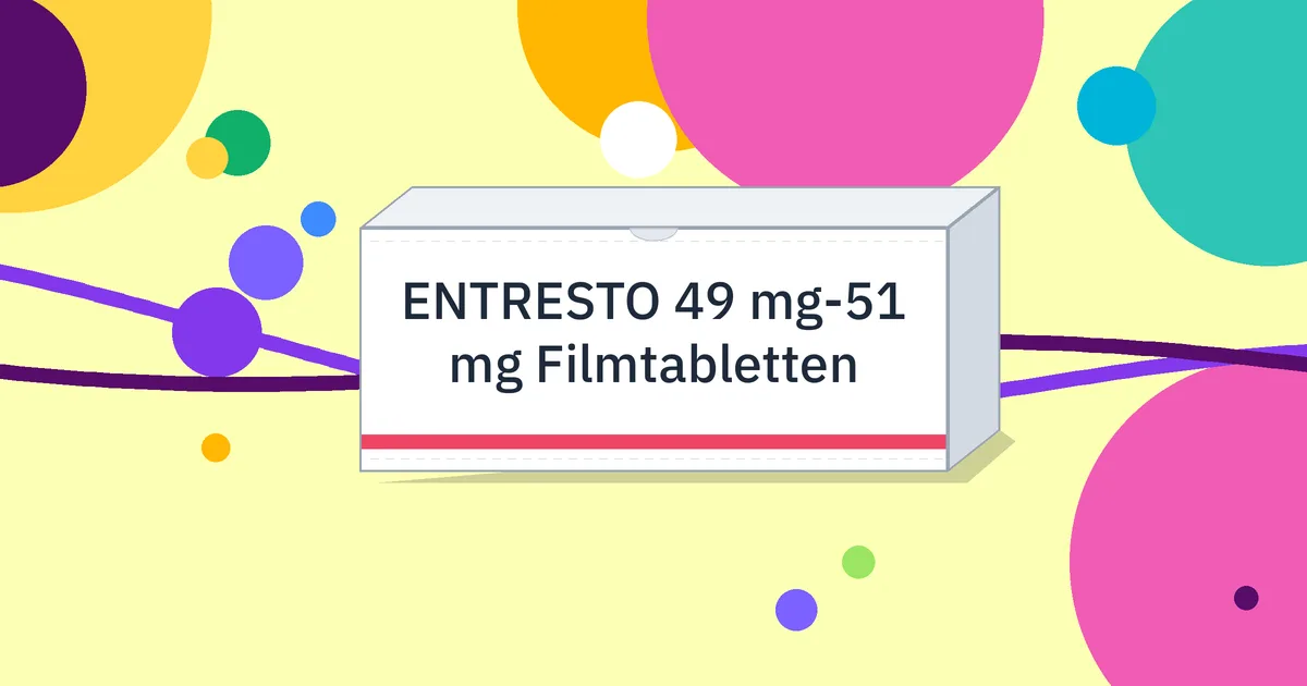 Symbolbild: Packung mit der Aufschrift ENTRESTO 49 mg-51 mg Filmtabletten (PZN 11126514) – Verfügbarkeit und Bezug in Apotheken in Frankfurt am Main