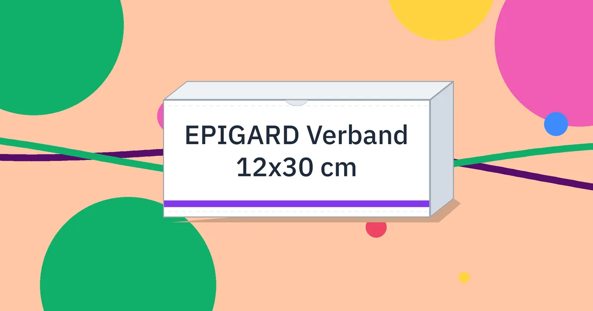 Symbolbild: Packung mit der Aufschrift EPIGARD Verband 12x30 cm (PZN 02251083) – Verfügbarkeit und Bezug in Apotheken in Frankfurt am Main