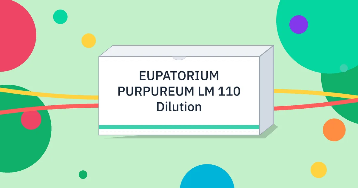 Symbolbild: Packung mit der Aufschrift EUPATORIUM PURPUREUM LM 110 Dilution (PZN 13481685) – Verfügbarkeit und Bezug in Apotheken in Frankfurt am Main