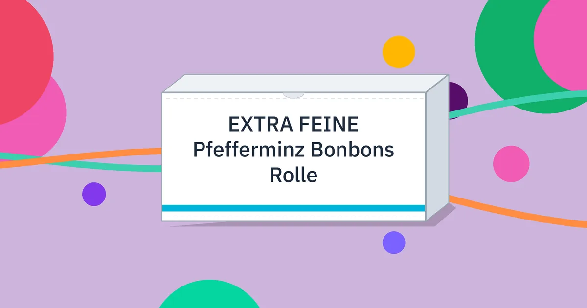 Symbolbild: Packung mit der Aufschrift EXTRA FEINE Pfefferminz Bonbons Rolle (PZN 12644731) – Verfügbarkeit und Bezug in Apotheken in Frankfurt am Main