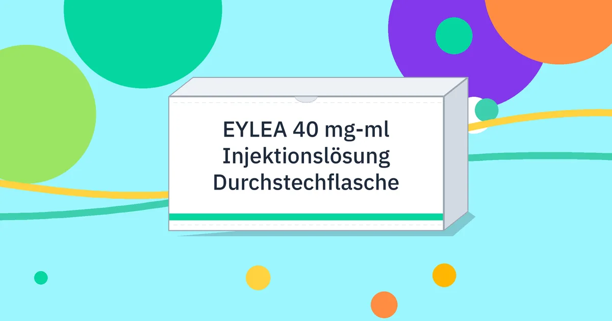 Symbolbild: Packung mit der Aufschrift EYLEA 40 mg-ml Injektionslösung Durchstechflasche (PZN 16759431) – Verfügbarkeit und Bezug in Apotheken in Frankfurt am Main