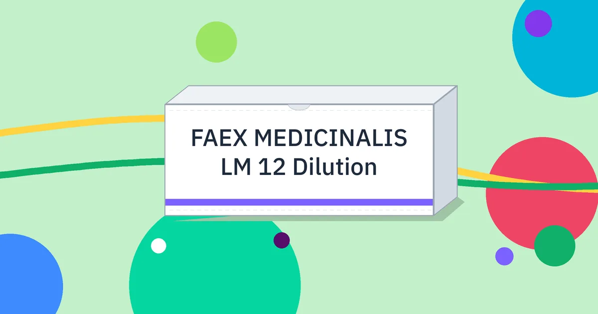Symbolbild: Packung mit der Aufschrift FAEX MEDICINALIS LM 12 Dilution (PZN 13486027) – Verfügbarkeit und Bezug in Apotheken in Frankfurt am Main