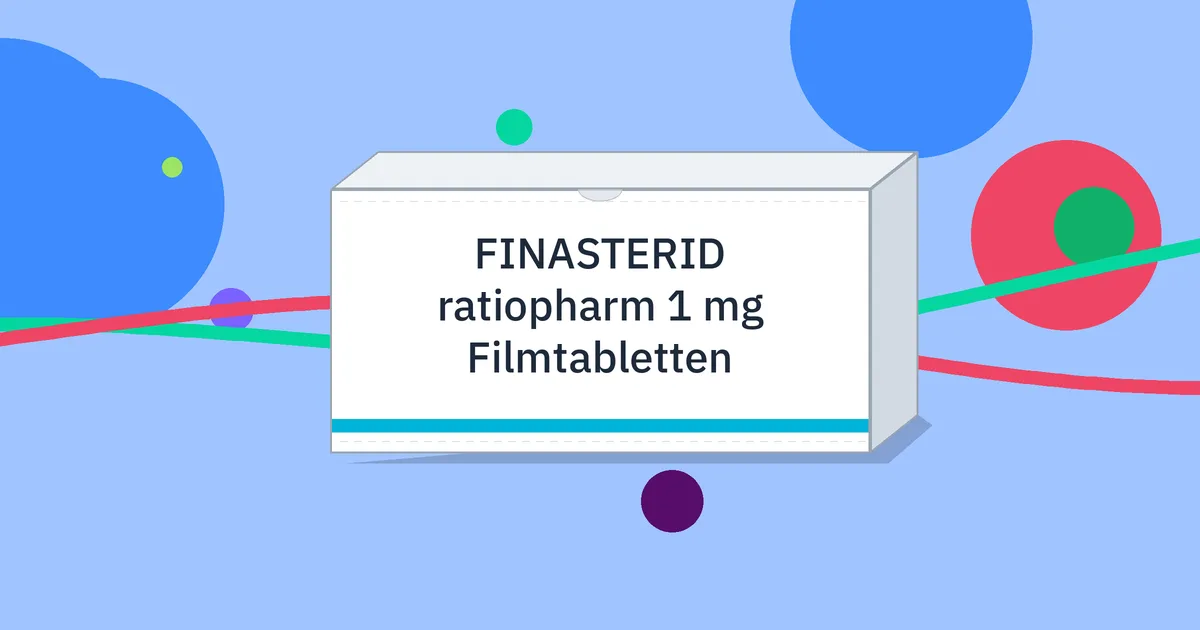 Symbolbild: Packung mit der Aufschrift FINASTERID ratiopharm 1 mg Filmtabletten (PZN 01139013) – Verfügbarkeit und Bezug in Apotheken in Frankfurt am Main
