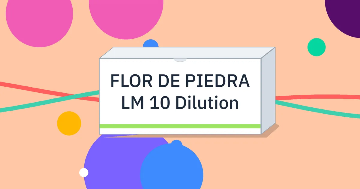 Symbolbild: Packung mit der Aufschrift FLOR DE PIEDRA LM 10 Dilution (PZN 13489221) – Verfügbarkeit und Bezug in Apotheken in Frankfurt am Main
