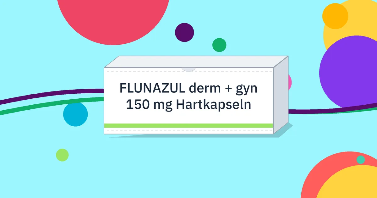 Symbolbild: Packung mit der Aufschrift FLUNAZUL derm + gyn 150 mg Hartkapseln (PZN 10079066) – Verfügbarkeit und Bezug in Apotheken in Frankfurt am Main