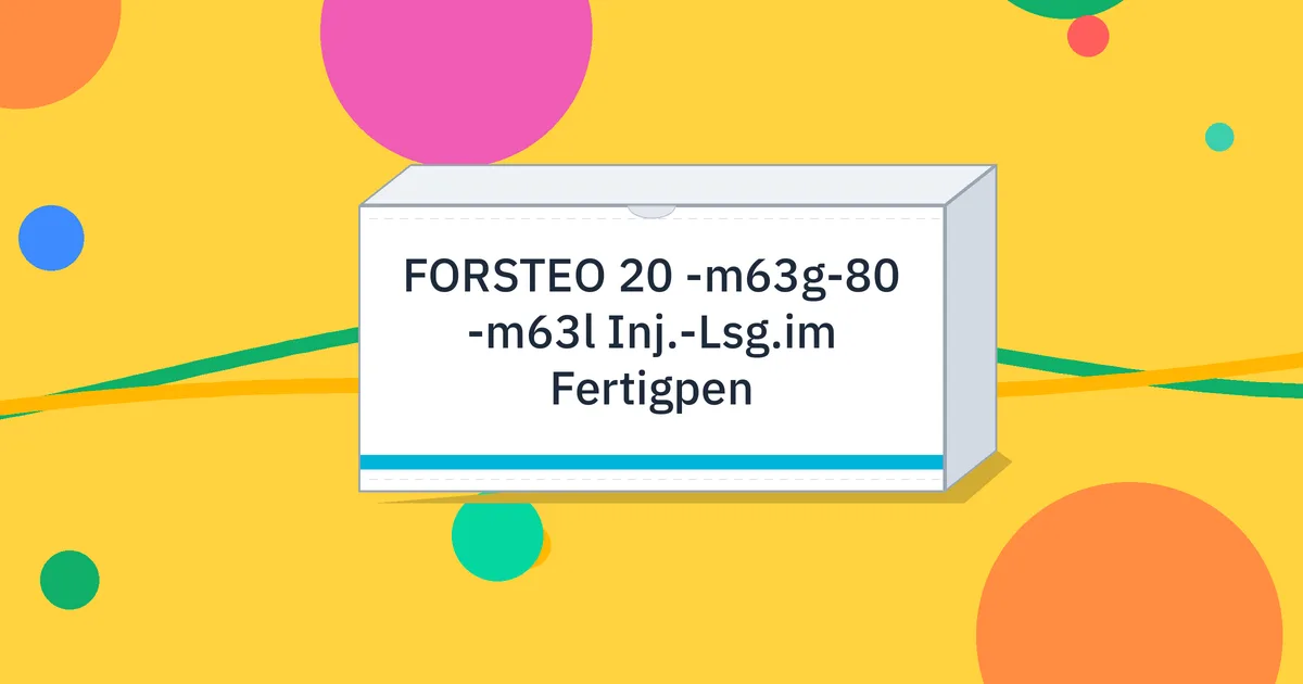 Symbolbild: Packung mit der Aufschrift FORSTEO 20 -m63g-80 -m63l Inj.-Lsg.im Fertigpen (PZN 00099903) – Verfügbarkeit und Bezug in Apotheken in Frankfurt am Main