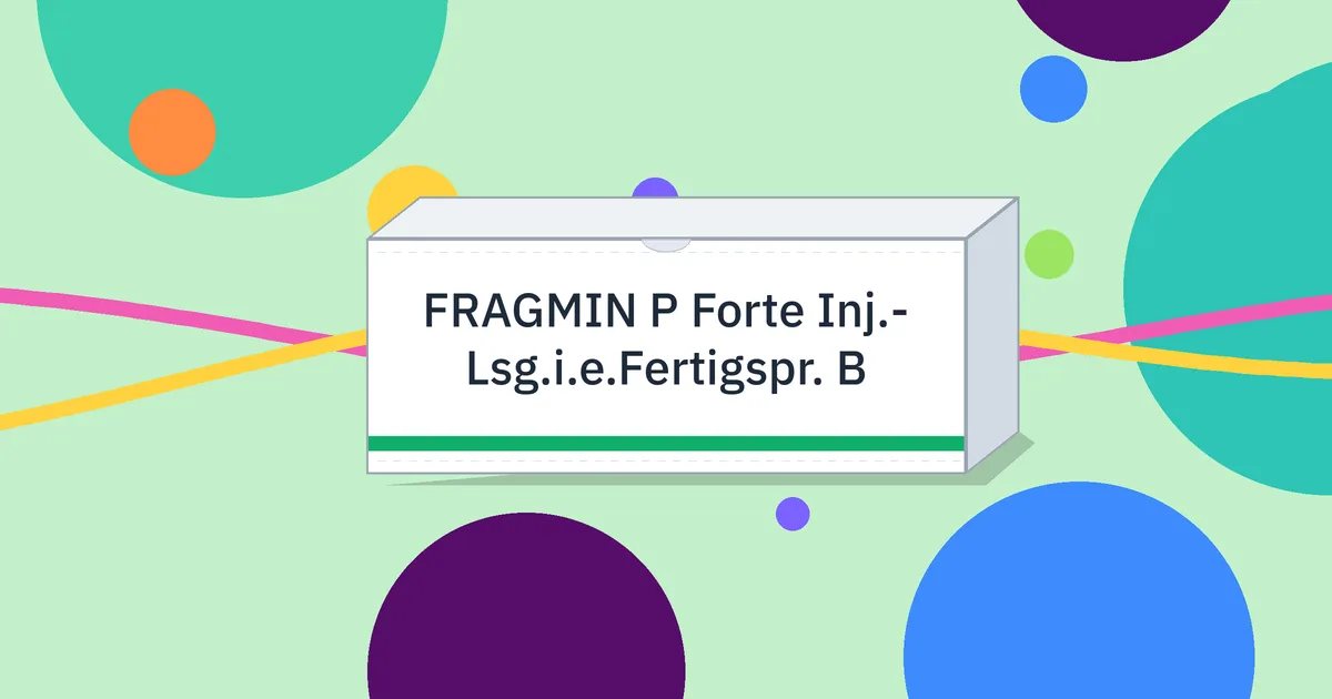 Symbolbild: Packung mit der Aufschrift FRAGMIN P Forte Inj.-Lsg.i.e.Fertigspr. B (PZN 02753778) – Verfügbarkeit und Bezug in Apotheken in Frankfurt am Main