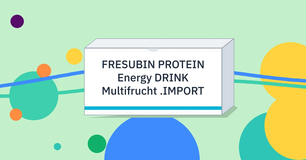Symbolbild: Packung mit der Aufschrift FRESUBIN PROTEIN Energy DRINK Multifrucht .IMPORT (PZN 19492477) – Verfügbarkeit und Bezug in Apotheken in Frankfurt am Main