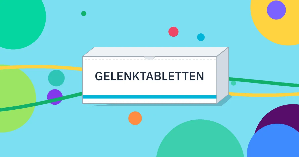 Symbolbild: Packung mit der Aufschrift GELENKTABLETTEN (PZN 19337452) – Verfügbarkeit und Bezug in Apotheken in Frankfurt am Main