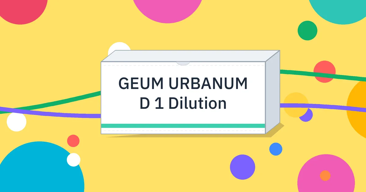 Symbolbild: Packung mit der Aufschrift GEUM URBANUM D 1 Dilution (PZN 02594067) – Verfügbarkeit und Bezug in Apotheken in Frankfurt am Main