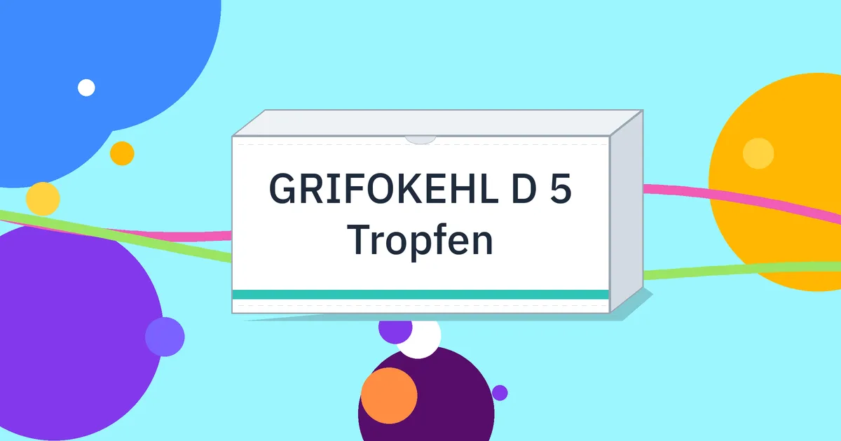 Symbolbild: Packung mit der Aufschrift GRIFOKEHL D 5 Tropfen (PZN 18778467) – Verfügbarkeit und Bezug in Apotheken in Frankfurt am Main