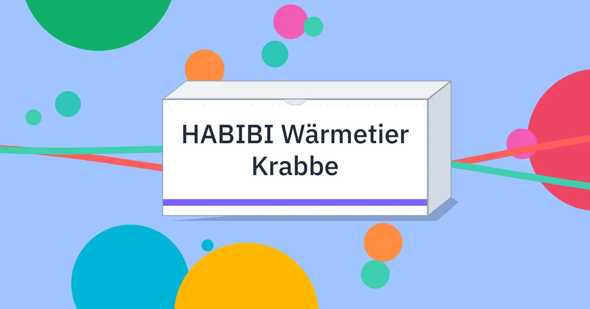Symbolbild: Packung mit der Aufschrift HABIBI Wärmetier Krabbe (PZN 18109588) – Verfügbarkeit und Bezug in Apotheken in Frankfurt am Main